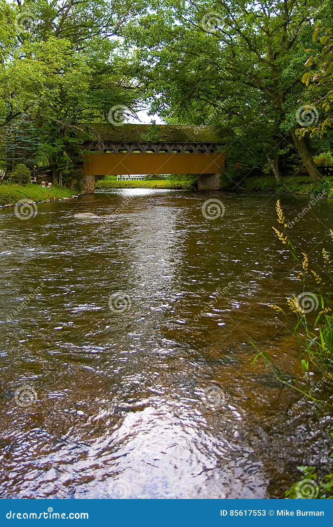 Covered Bridge stock image. Image of bridge, colorful - 85617553