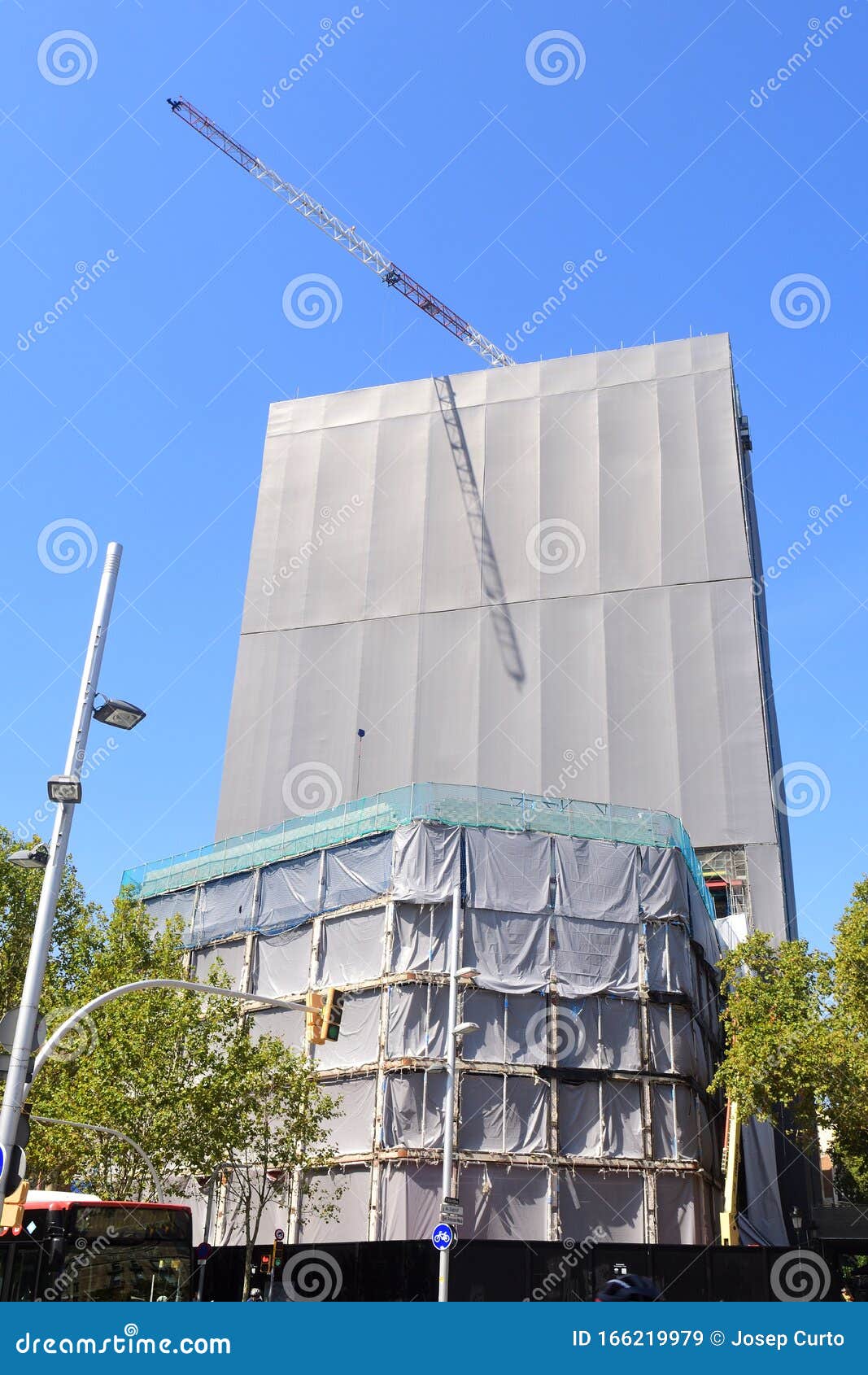 A Covered Building Under Construction Stock Image - Image of light ...