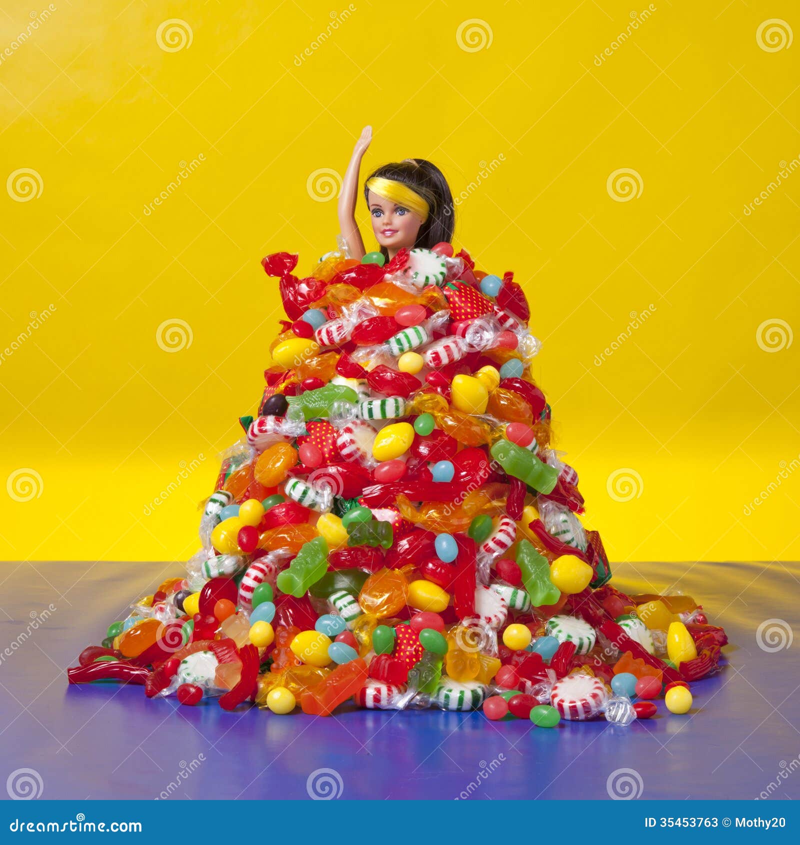 Covered in Candy stock image. Image of celebration, gown - 35453763
