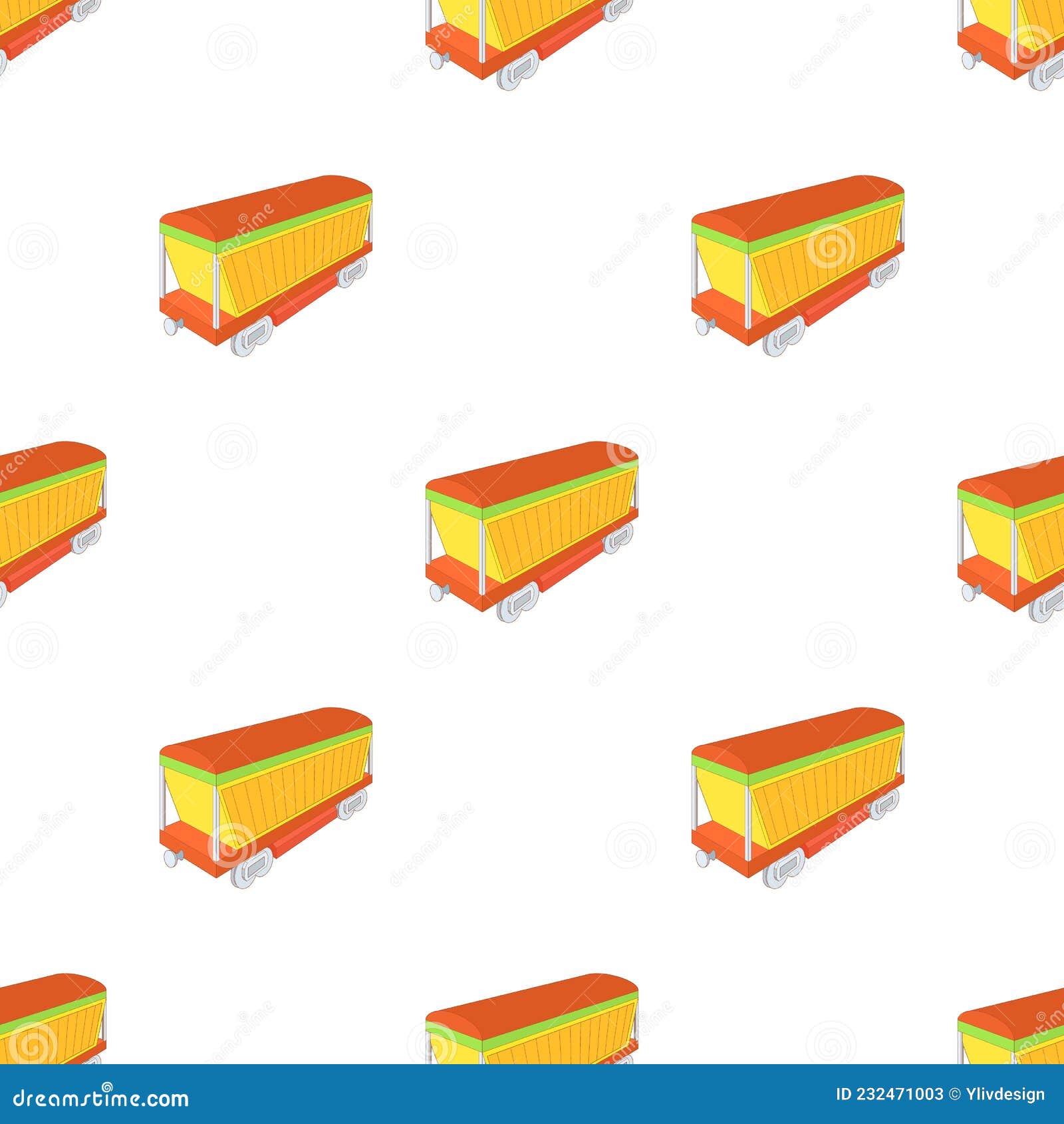 Covered Freight Wagon Pattern Seamless Vector Stock Illustration ...