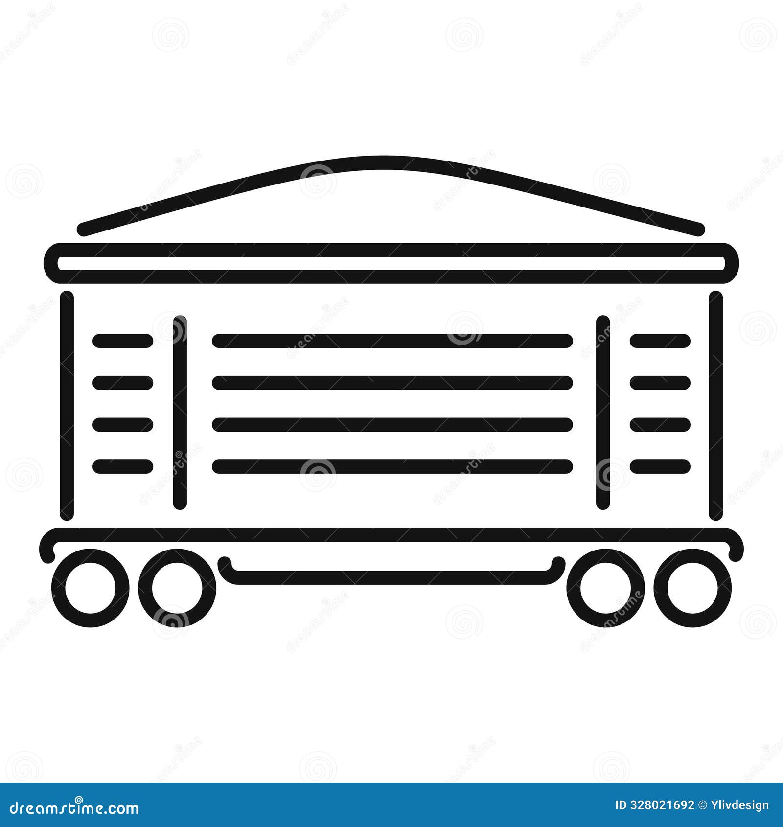 Freight Wagon Container Icon Outline Vector. Train Transit Haulage ...