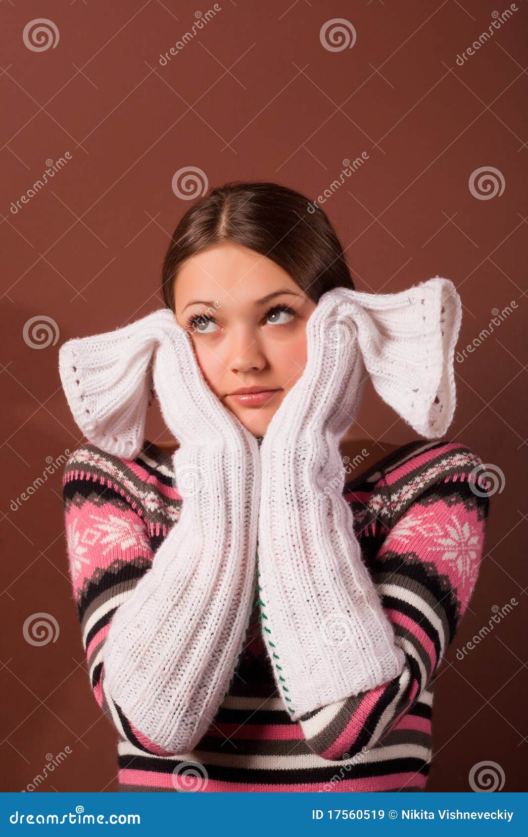 She Covered Her Face Stock Image Image Of Beauty Elegant 17560519