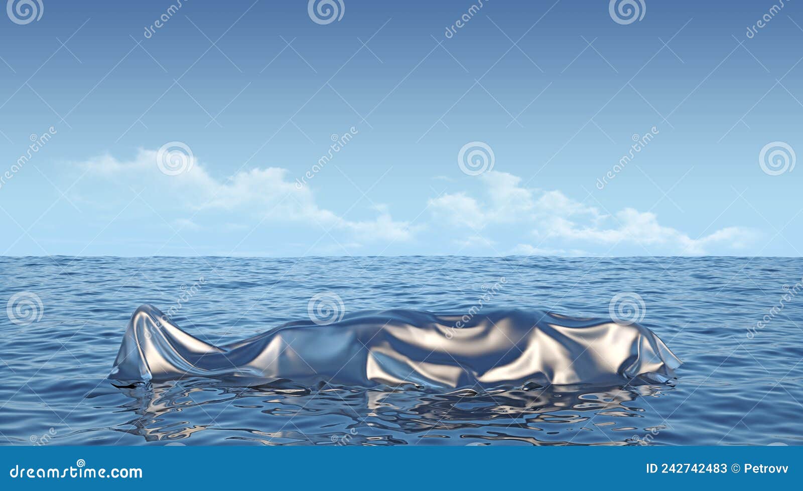 A Corpse Covered With A Blue Cloth On A Table In A Morgue Against The ...