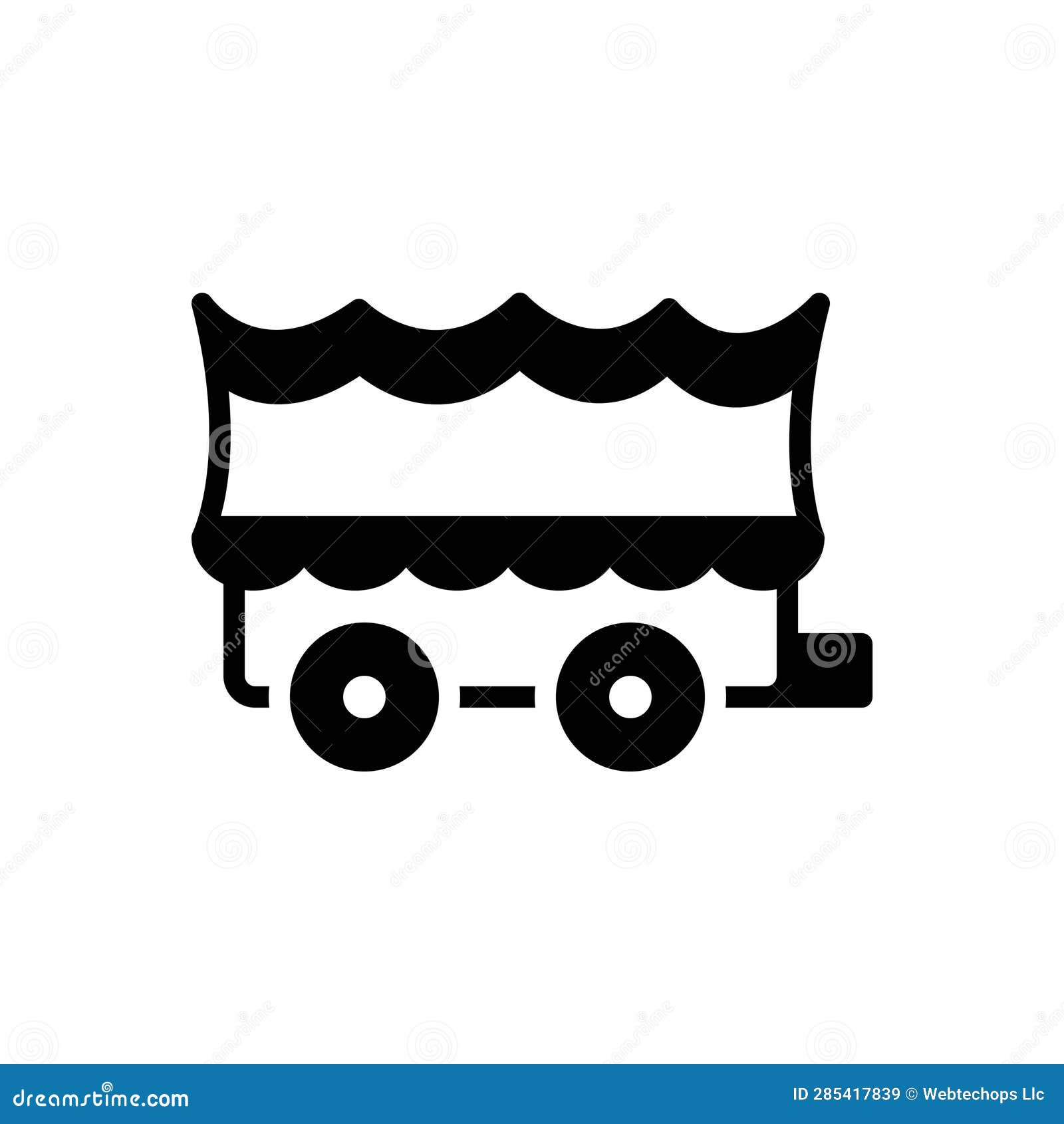 Black Solid Icon for Covered, Wagon and Caravan Stock Vector ...
