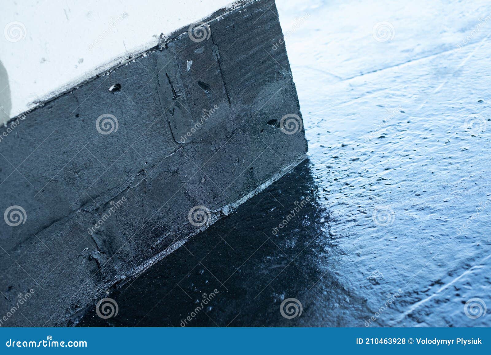 Covered with a Layer of Waterproofing Mastic Stock Photo - Image of ...
