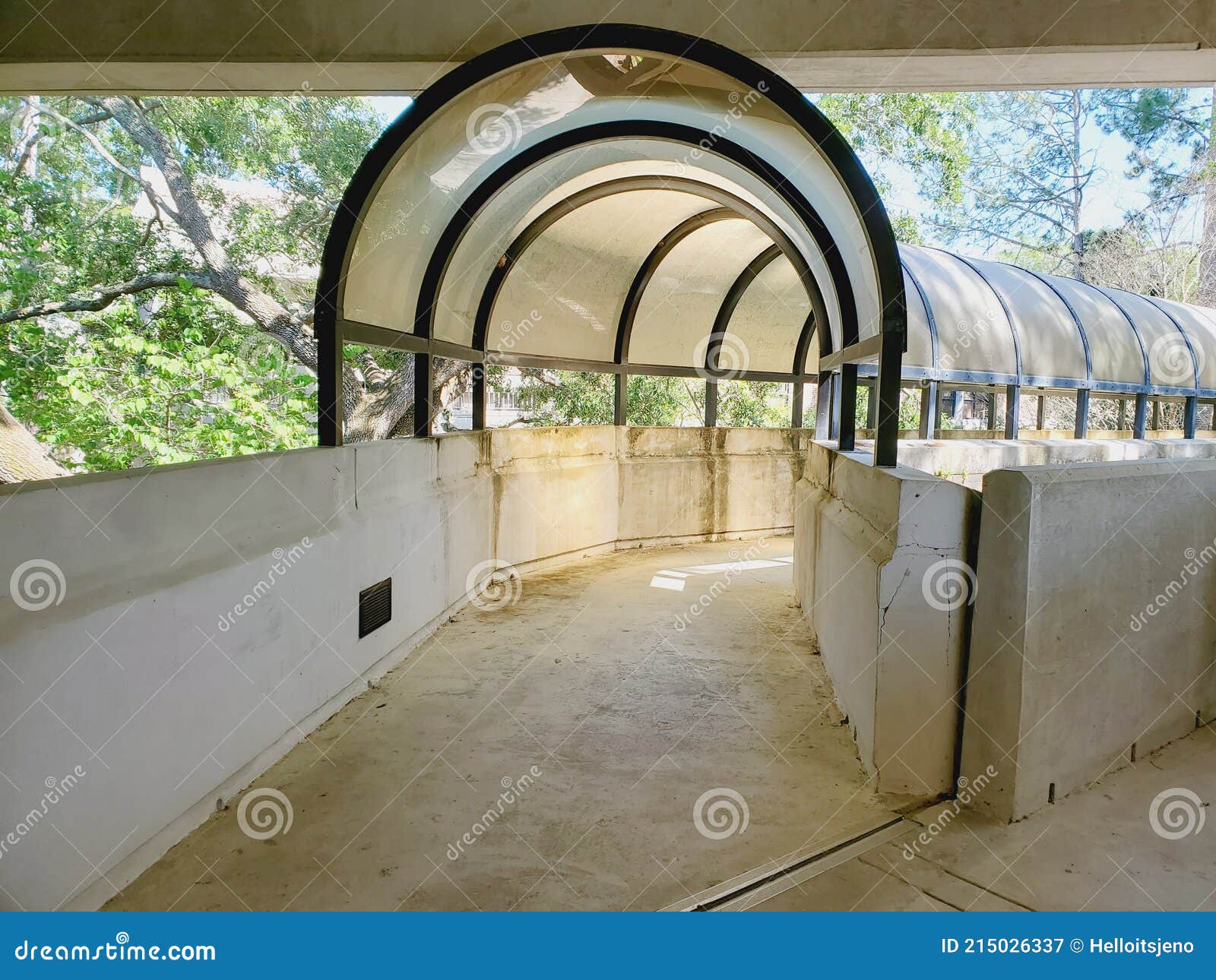Covered Outdoor Archway Path Stock Image - Image of lighting, covered ...