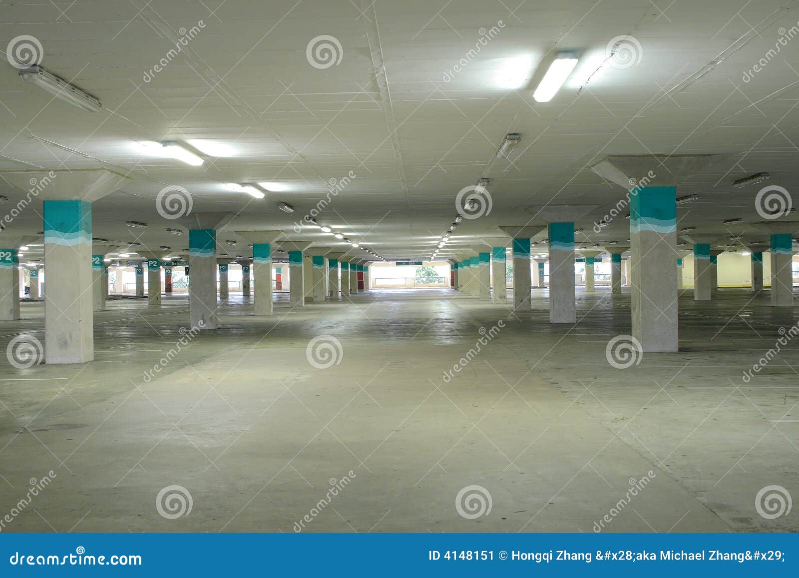 Covered parking lot stock image. Image of floor, center - 4148151