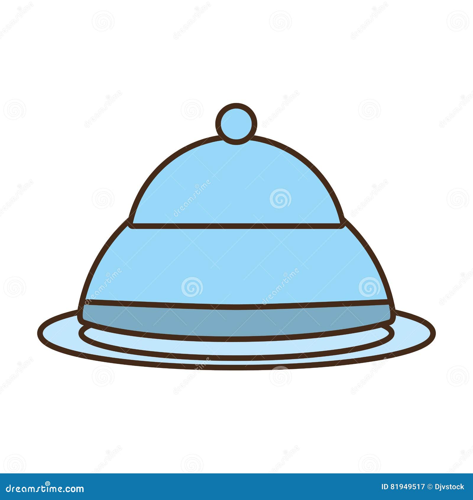 Covered Plate Food Service Design Stock Vector - Illustration of empty ...