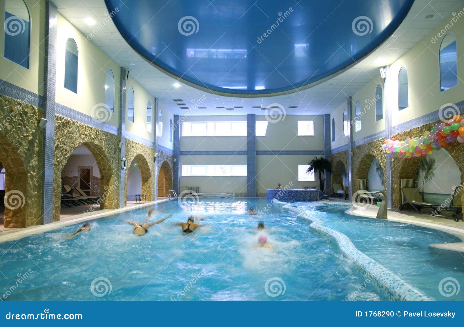 Covered pool stock photo. Image of house, blue, indoors - 1768290