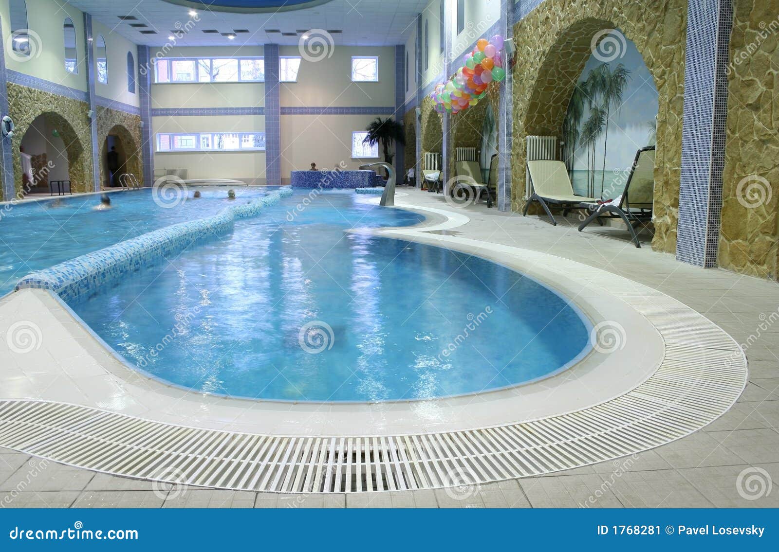 Covered pool 3 stock image. Image of hotel, indoors, line - 1768281