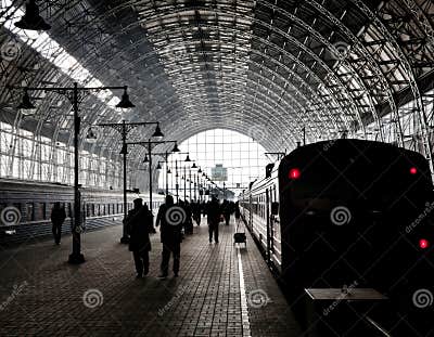 Covered railway station stock image. Image of standing - 19273399