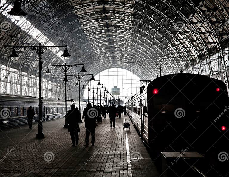 Covered railway station stock image. Image of standing - 19273399