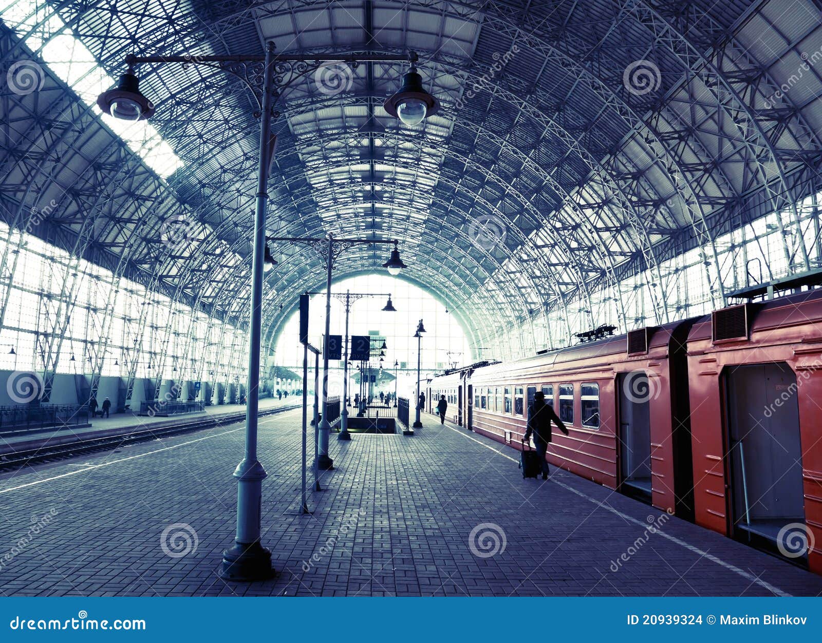 Covered railway station stock photo. Image of retro, passenger - 20939324