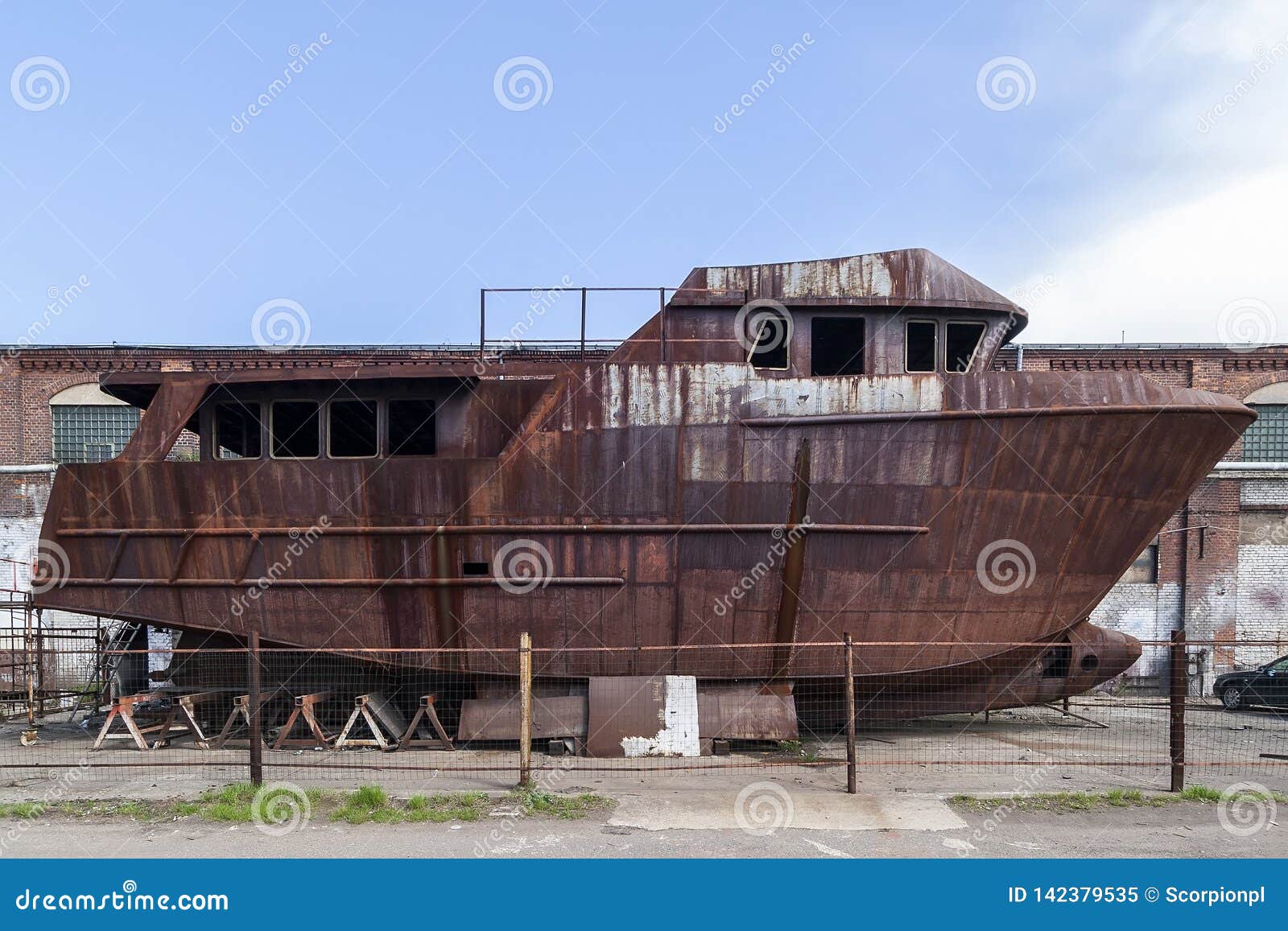 Covered with Rust, Unfinished Ship Stock Image - Image of coast, ocean ...