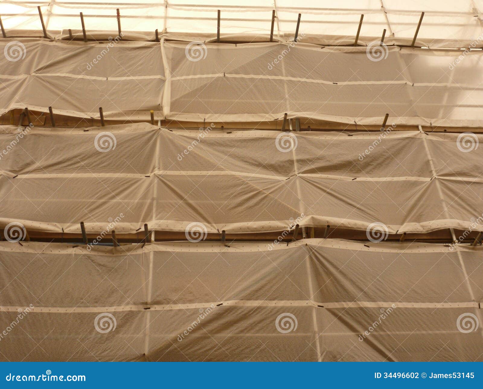 Covered Scaffolding stock photo. Image of scaffolding - 34496602