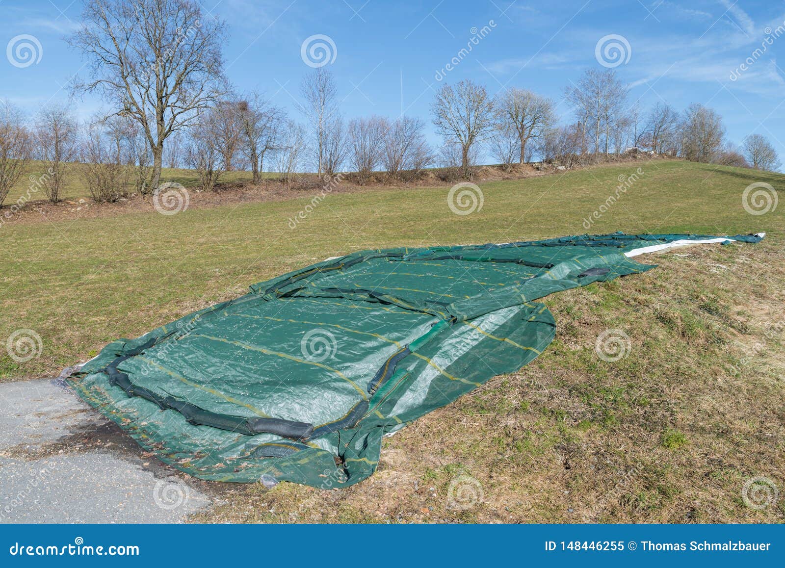 Covered Silo with Silage in Spring, Germany Stock Image - Image of ...