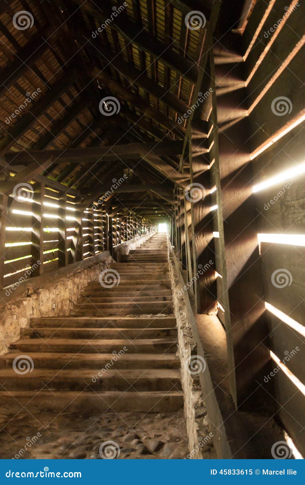 Covered staircase stock image. Image of church, uphill - 45833615
