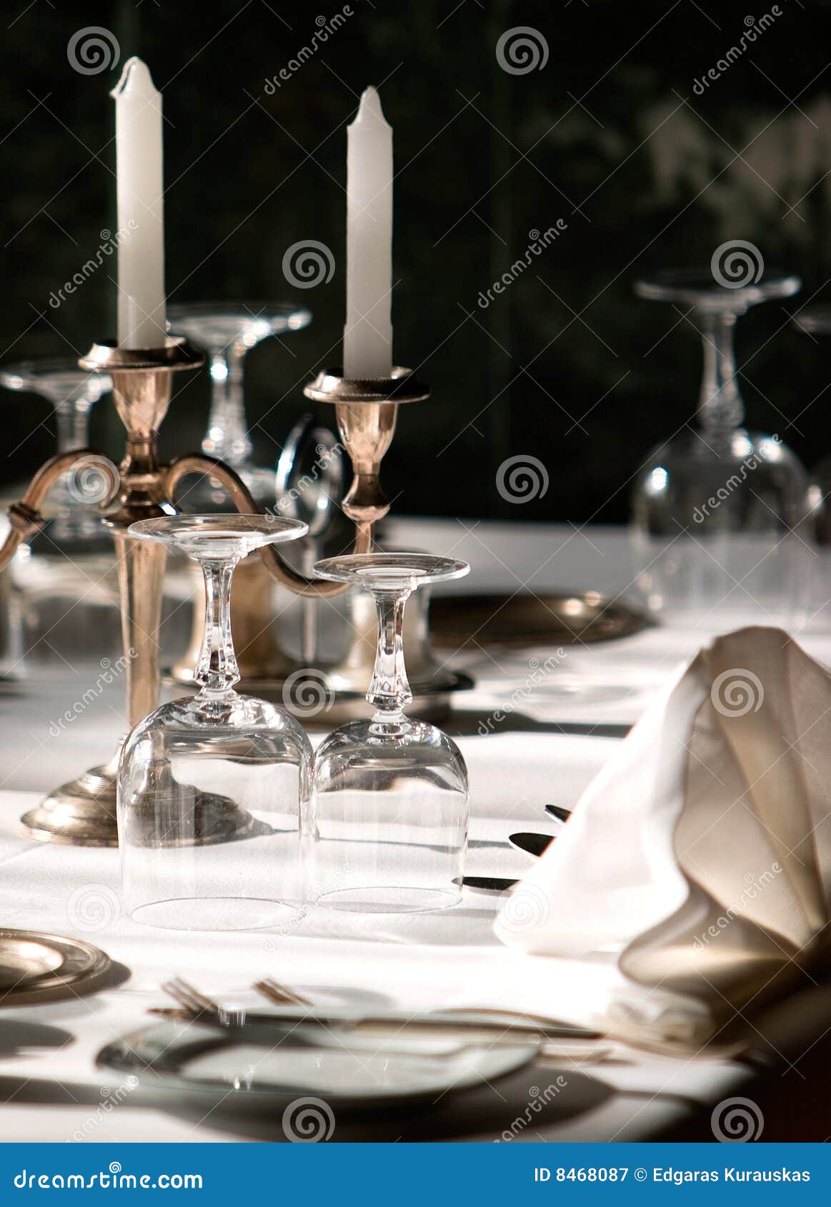 Covered with a table stock image. Image of elegant, dine - 8468087
