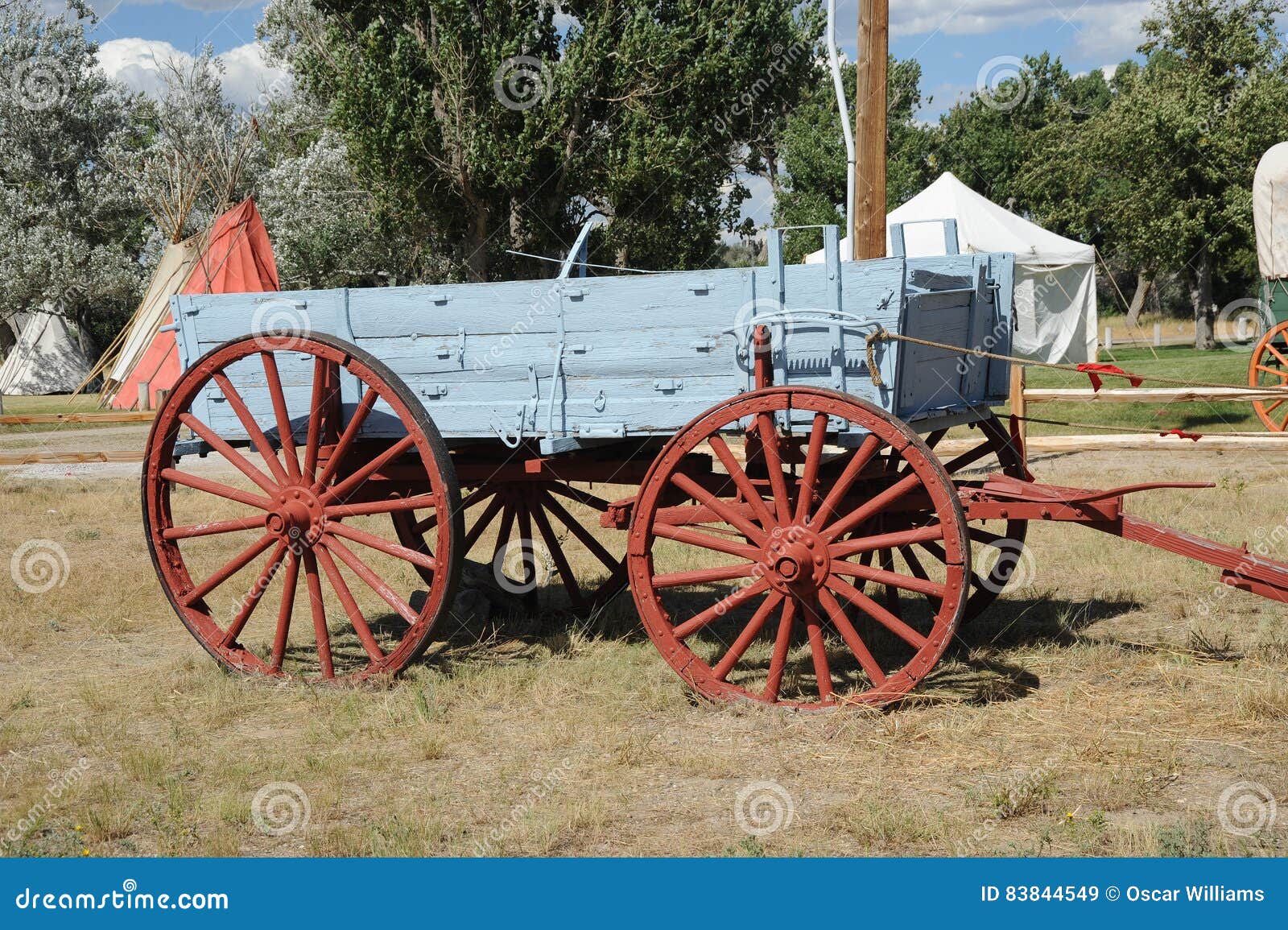Covered wagon outdoors. stock image. Image of journey - 83844549