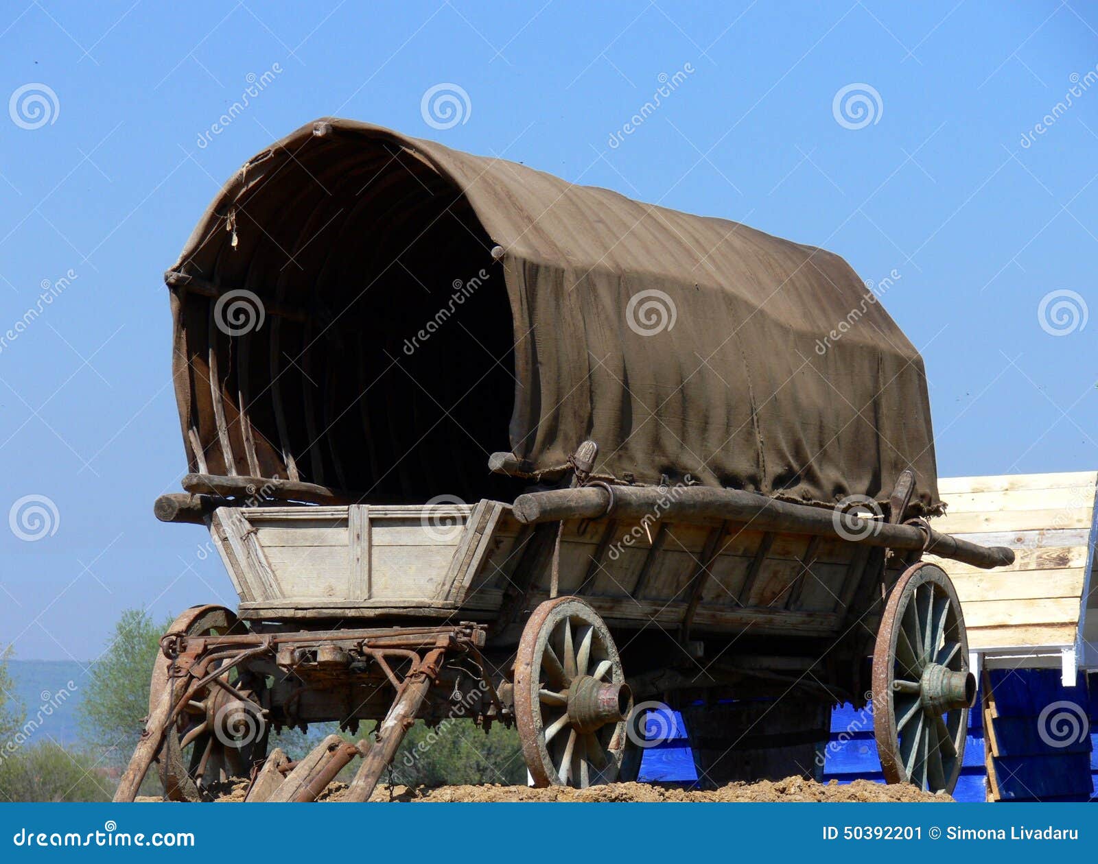 Covered Wagon stock image. Image of antique, wagon, horsedrawn - 50392201