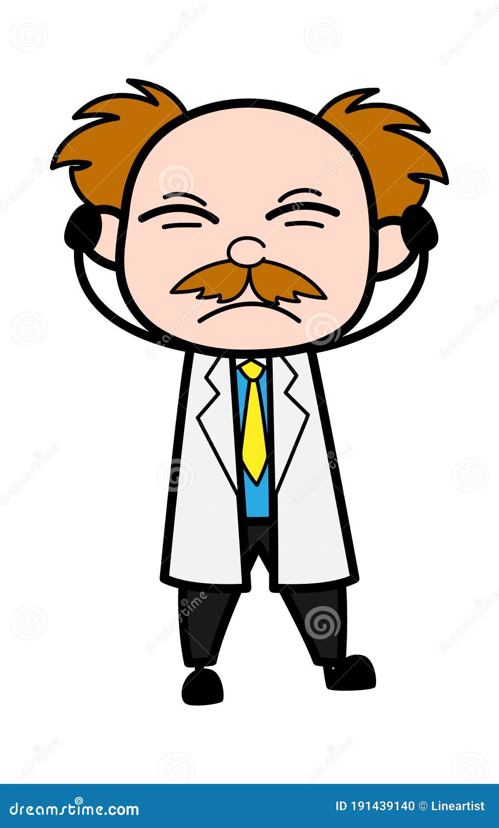 Irritated Scientist Cartoon Illustration | CartoonDealer.com #191439157