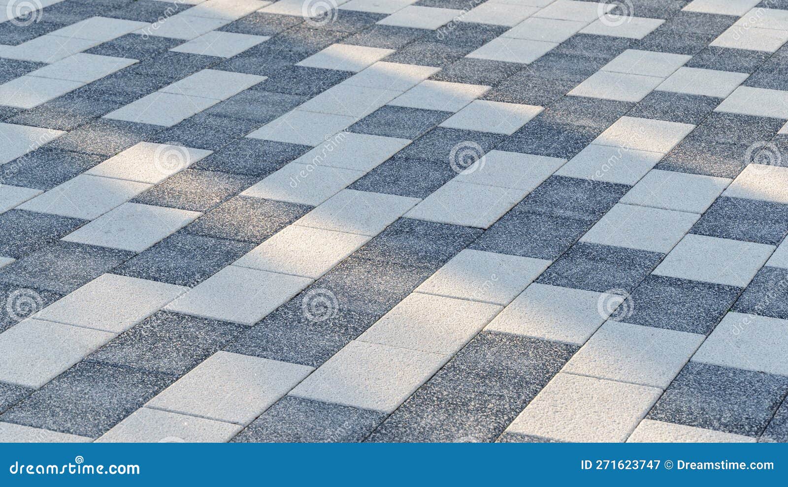 Covering the Footpath of Light and Dark Gray Tiles. Modern Textured ...