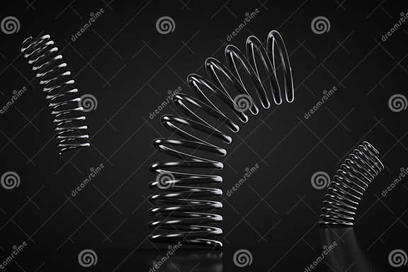 Covering Springs from the Surface. Spring Dynamics Stock Illustration ...