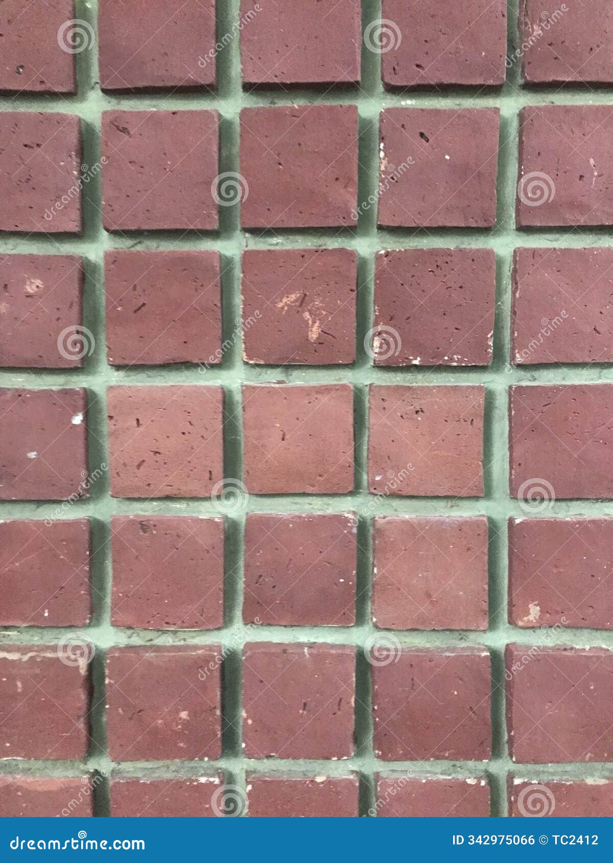 Covering a Wall with Square Bricks Stock Photo - Image of concrete ...