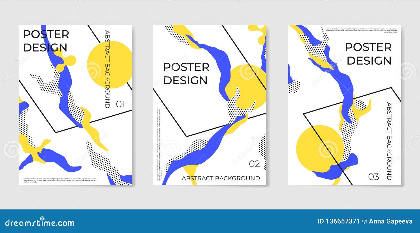 Covers Templates Set with Trendy Elements and Geometric Objects. Stock ...