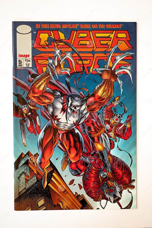 Covers of Vintage Image Cyber Force Comic Editorial Stock Image - Image ...