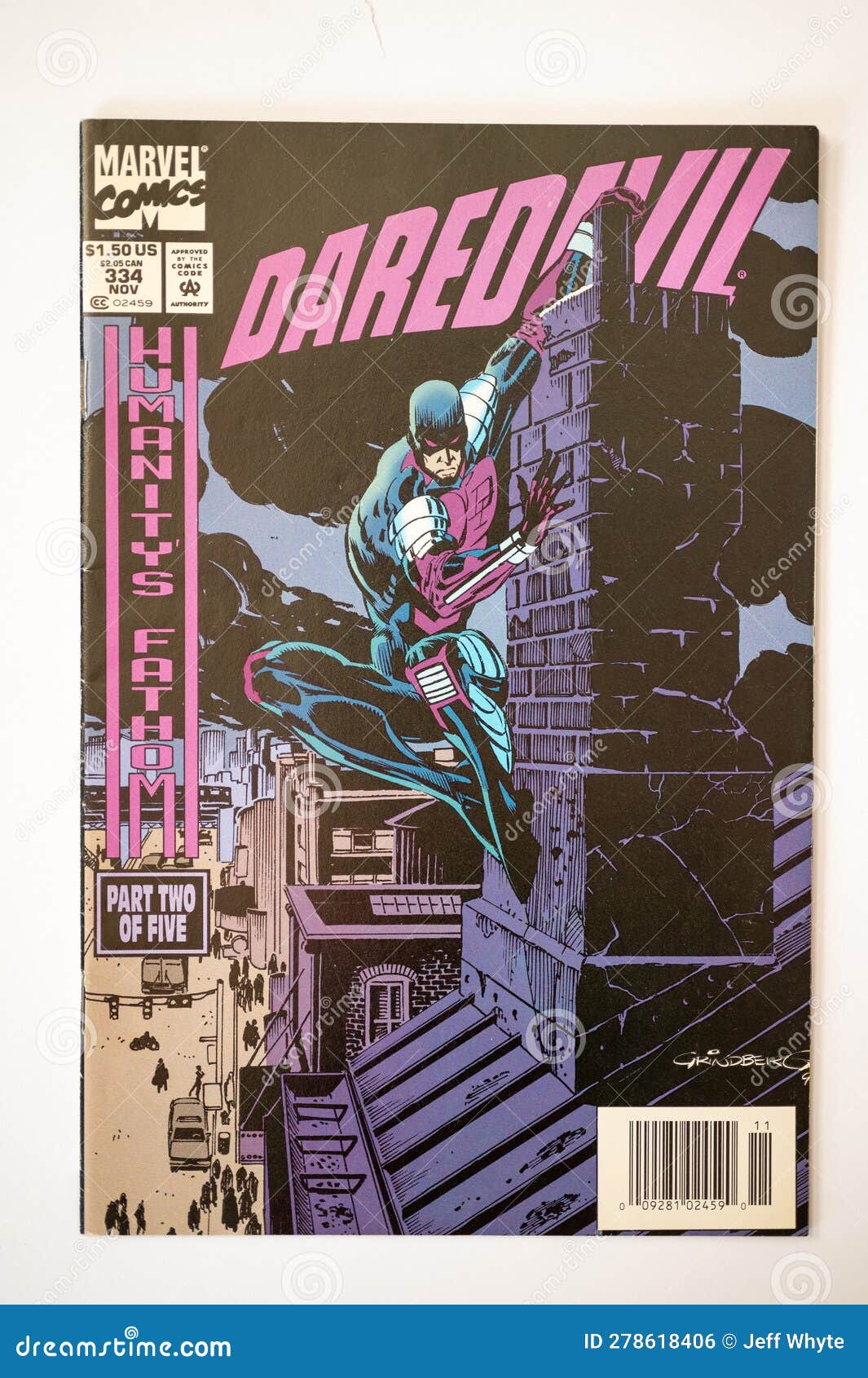 Vintage Marvel Comic Books Closeup View Of A Collection Of Vintage ...