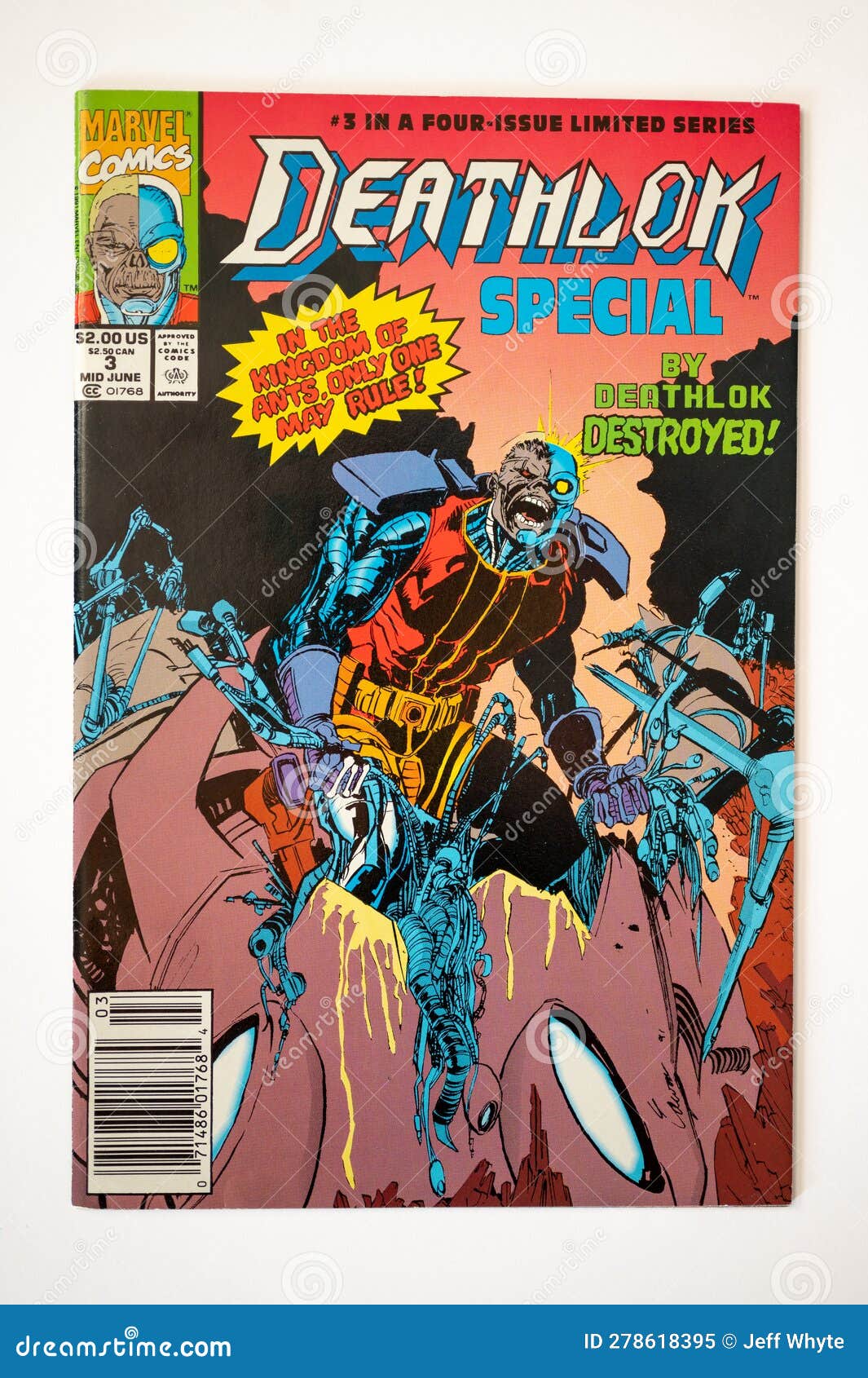 Covers of Vintage Marvel Deathlok Comics Editorial Image - Image of ...