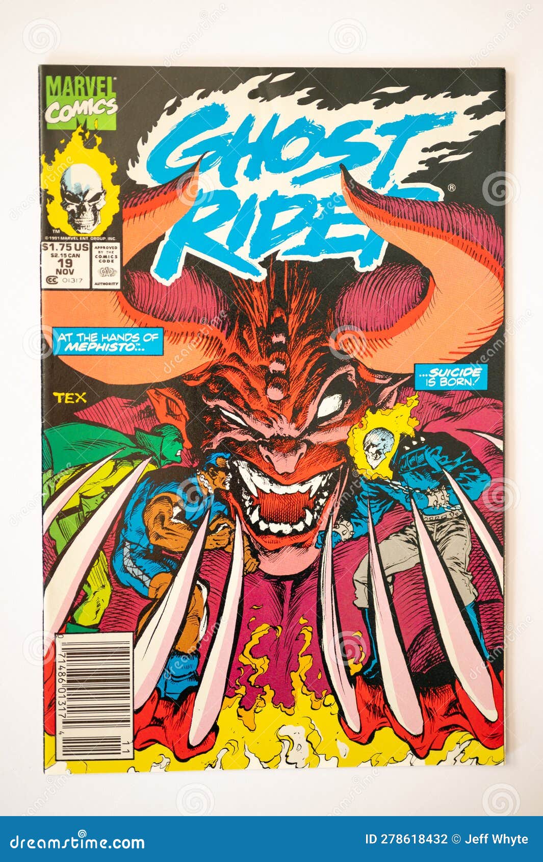 Covers of Vintage Marvel Ghost Rider Comic Editorial Photography ...