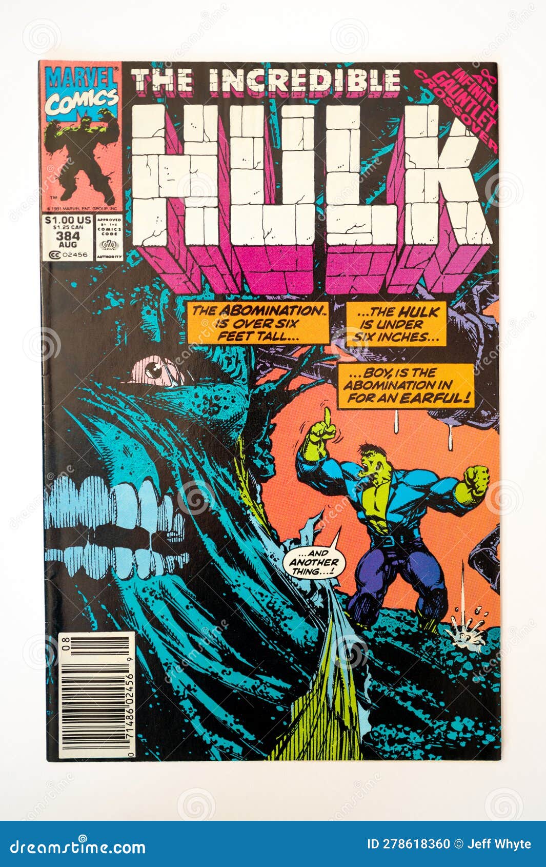 Covers of Vintage Marvel Incredible Hulk Comics Editorial Image ...