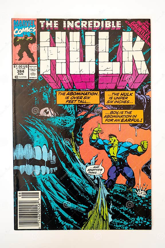 Covers of Vintage Marvel Incredible Hulk Comics Editorial Image ...