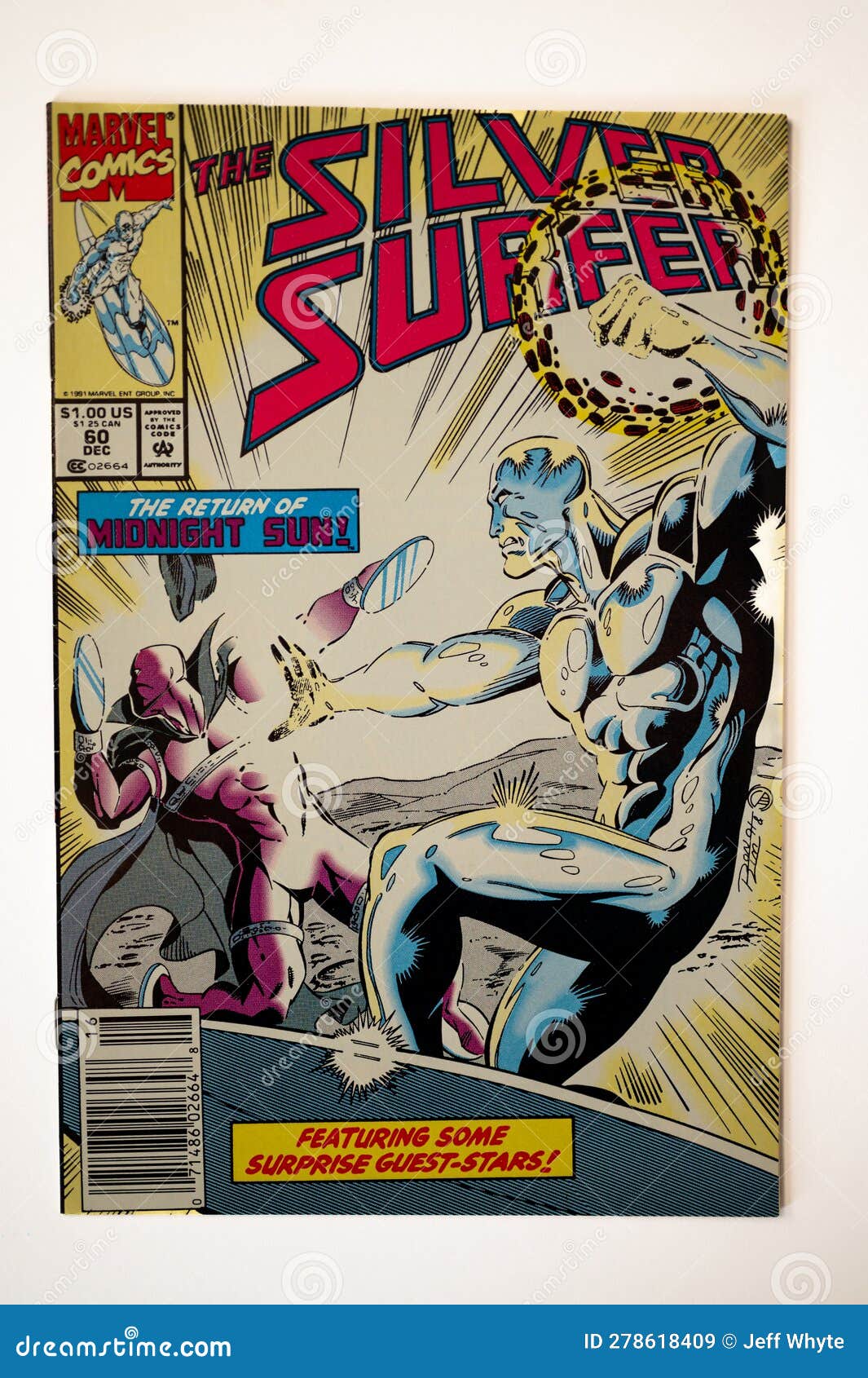 Vintage Marvel Comic Books Closeup View Of A Collection Of Vintage ...