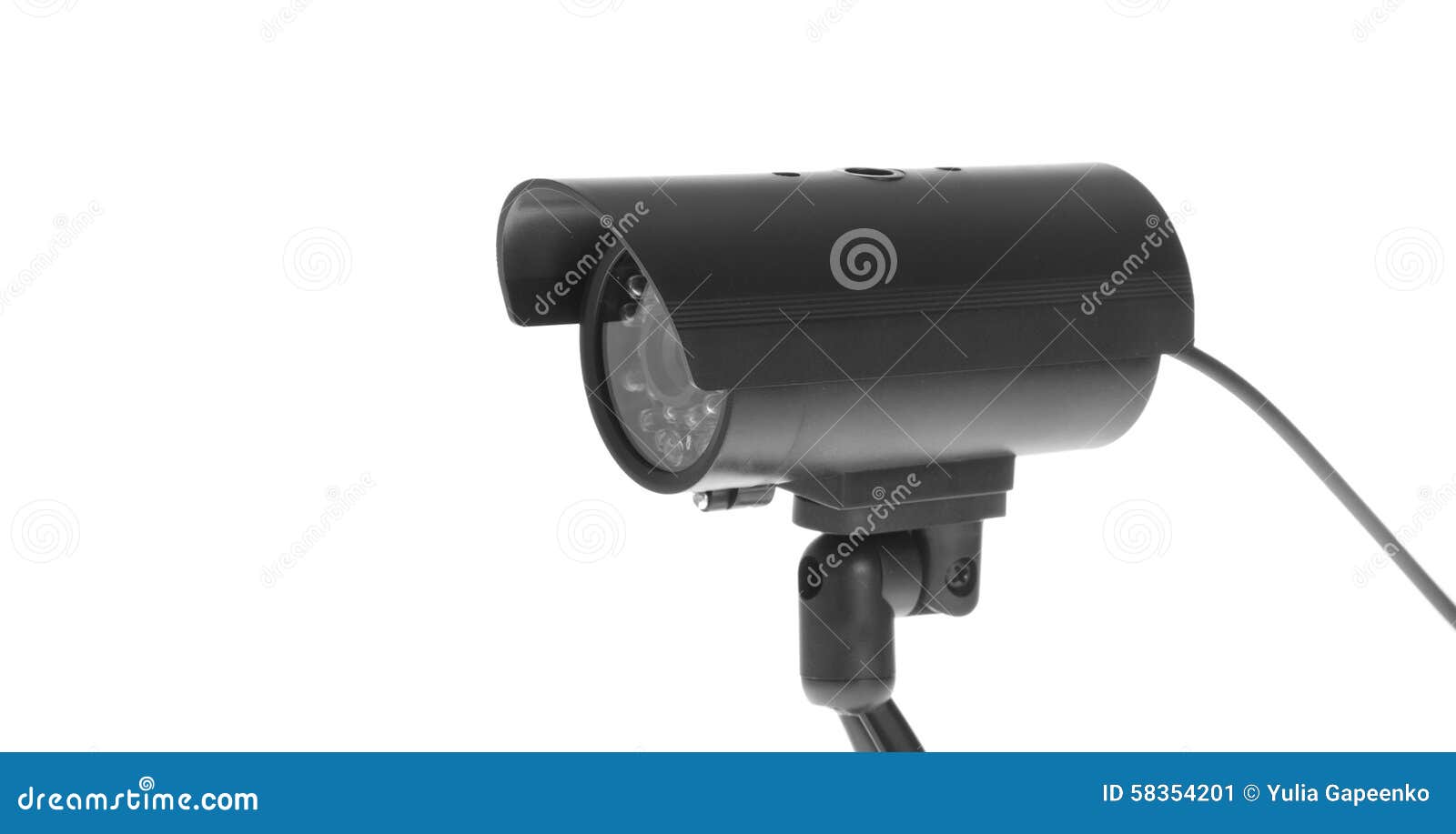 Covert Surveillance Camera. Isolated Stock Image - Image of looking ...