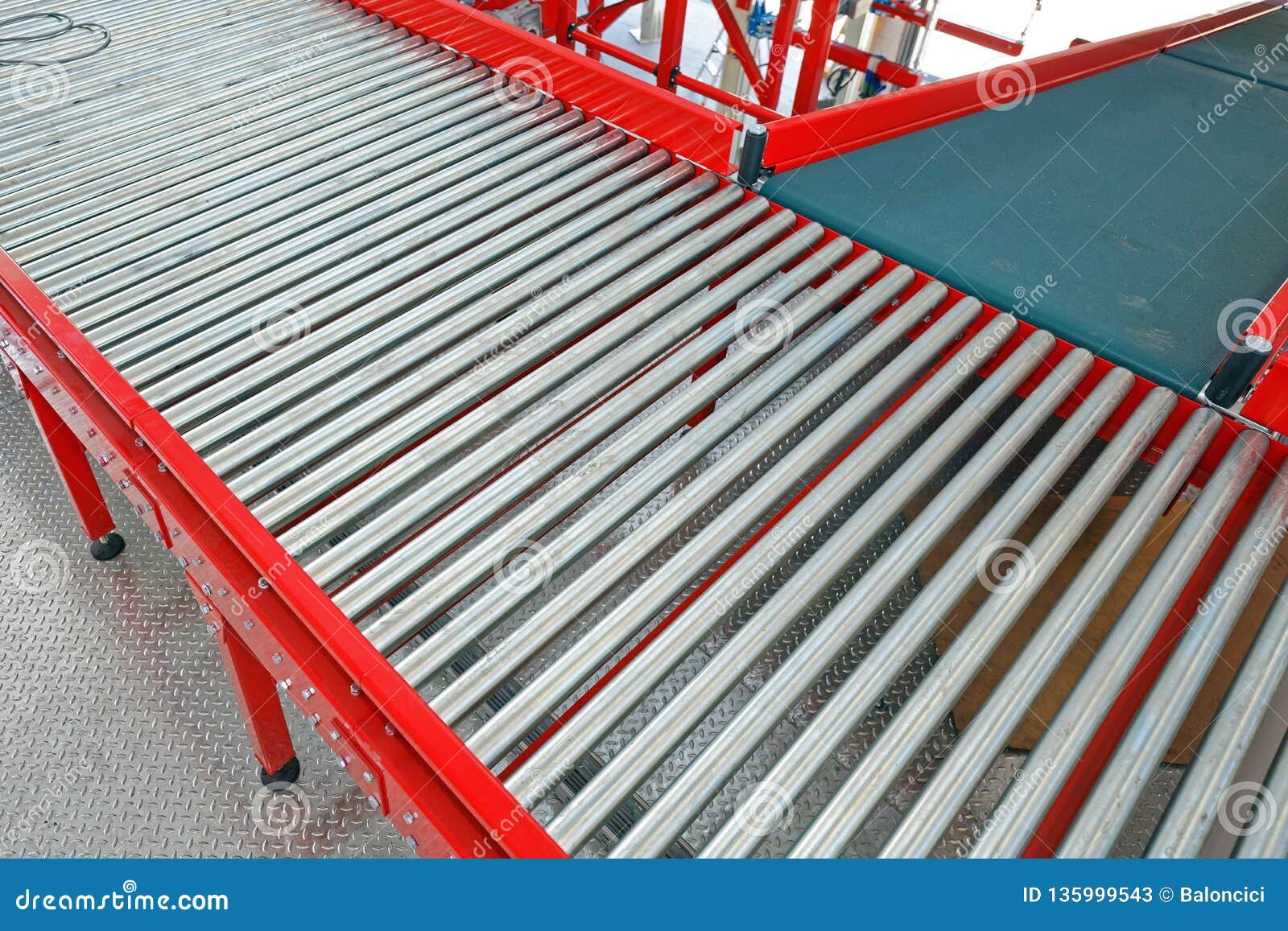 Coveyor Rollers stock image. Image of warehouse, factory - 135999543