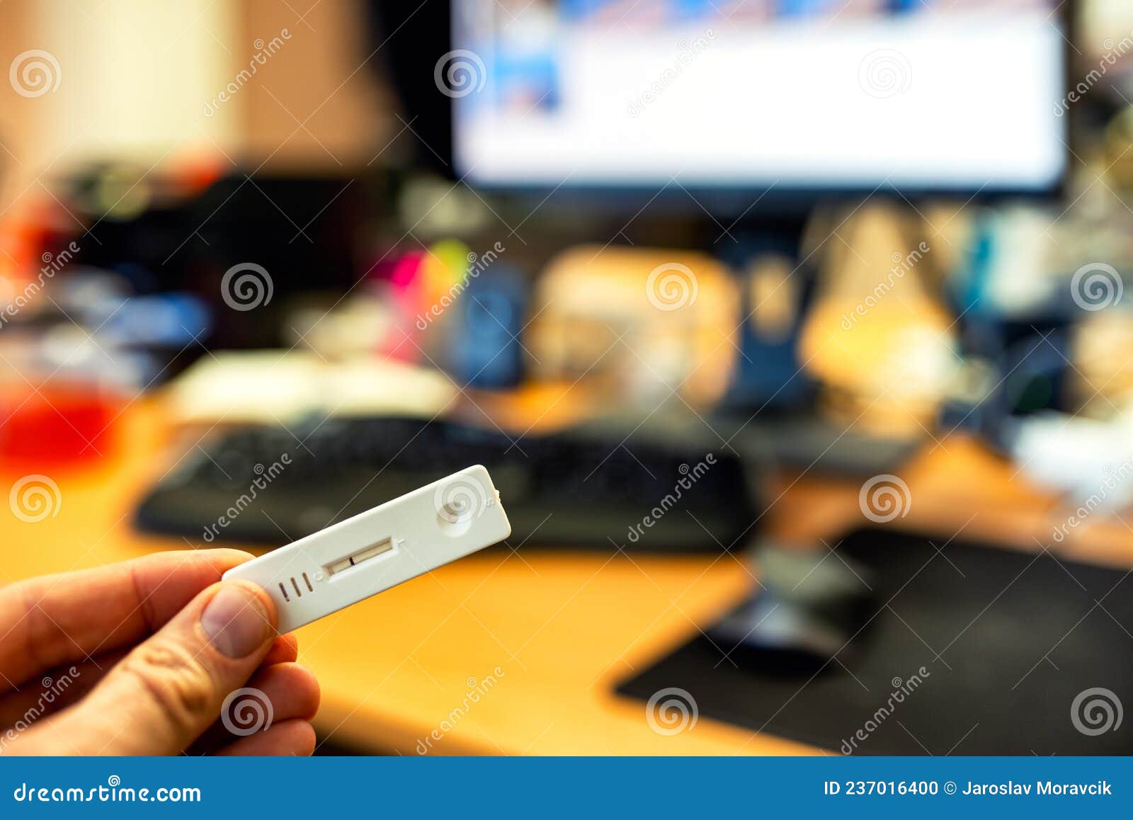 Covid-19 Rapid Antigen Test. Rapid Antibodies Test Kit with Computer ...