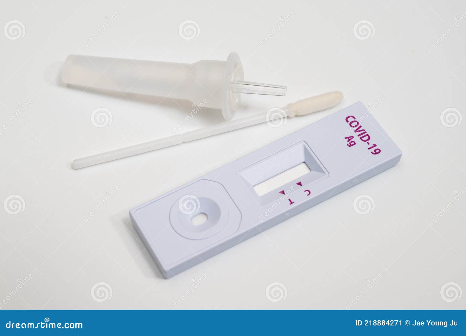 Covid-19 Ag Home Self-test Kit on a White Background Stock Image ...