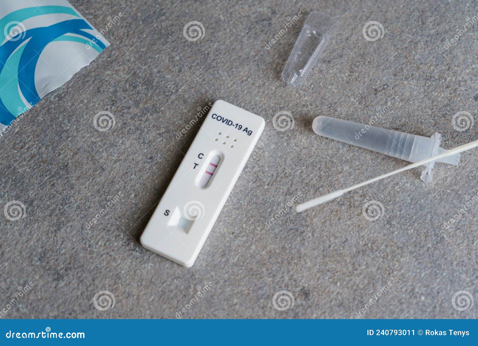 Covid-19 Antigen Test at Home. Positive Test Result Stock Image - Image ...