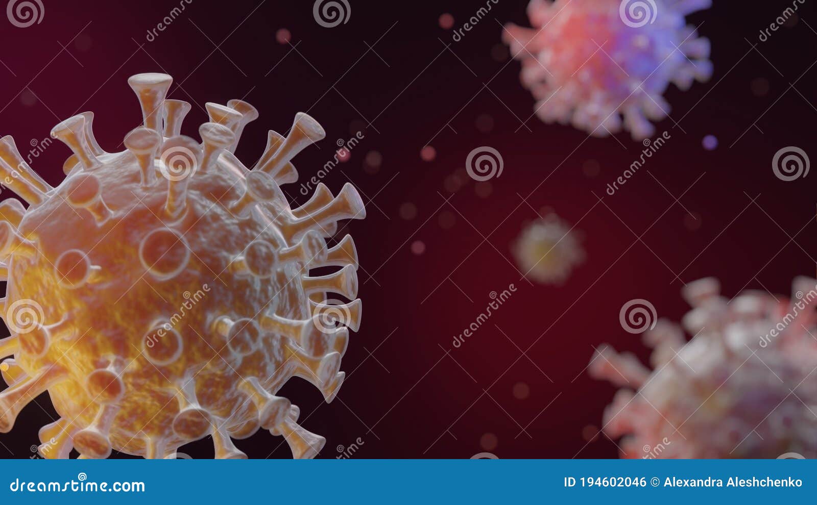 COVID-19 Background with Realistic Model of the Virus Stock ...