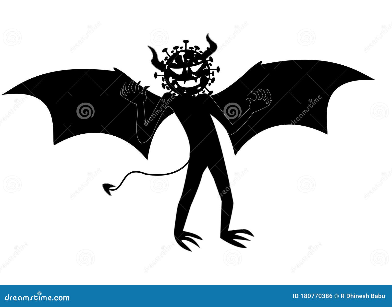 Covid 19 Corona Virus from Devil Stock Illustration - Illustration of ...