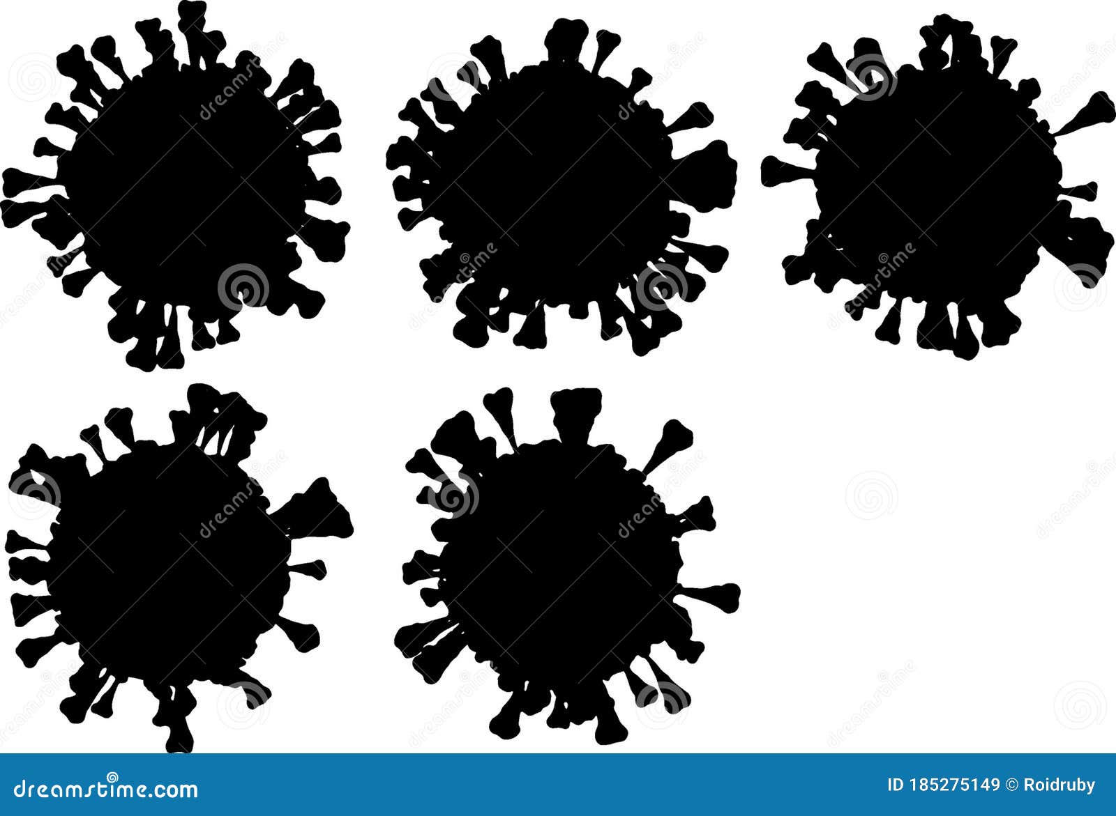 COVID - 19 COrona VIrus Silhouette Vector Logo Stock Vector ...