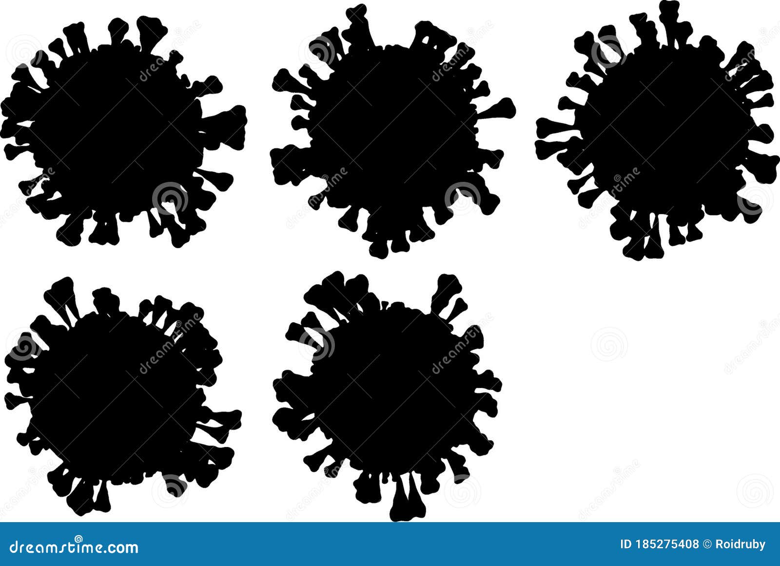 COVID - 19 COrona VIrus Silhouette Vector Logo Stock Vector ...