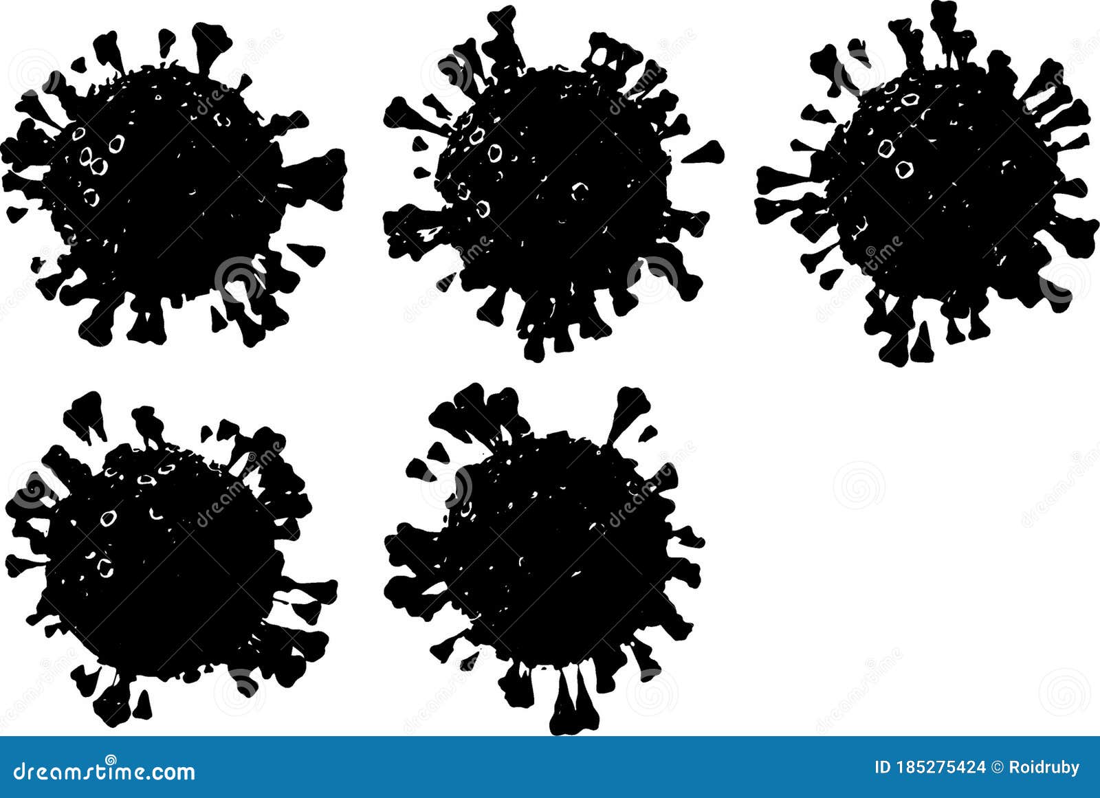 COVID - 19 COrona VIrus Silhouette Vector Logo Stock Vector ...
