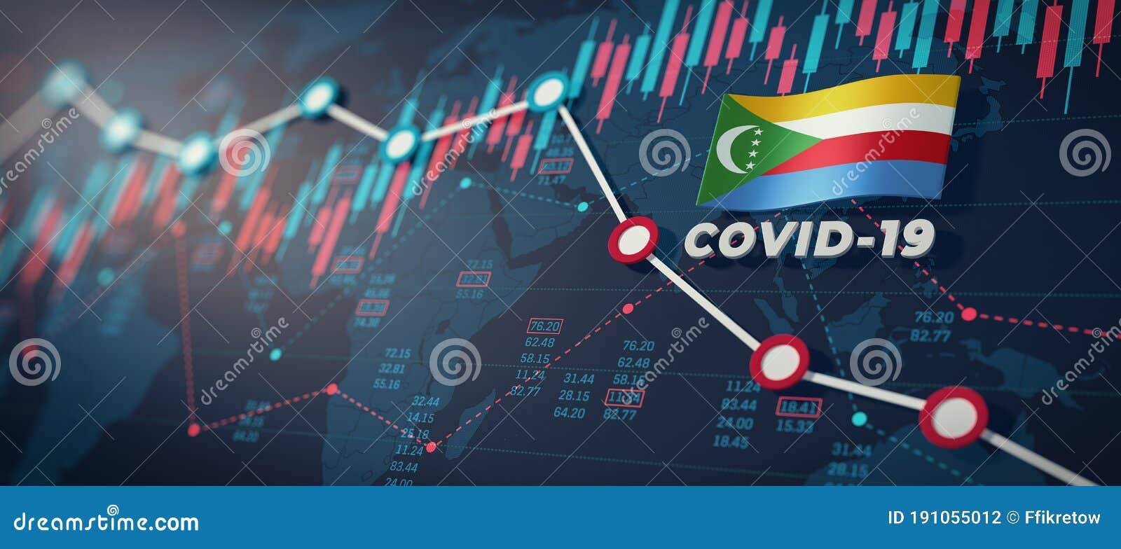 COVID-19 Coronavirus Comoros Economic Impact Concept Image Stock ...