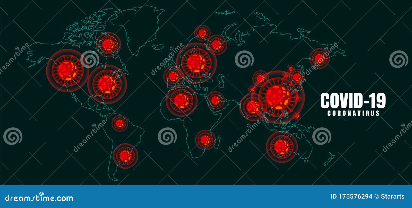 Covid-19 Coronavirus Global Outbreak Pandemic Disease Background Stock ...