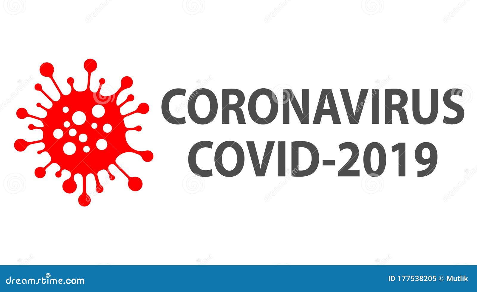 Covid-2019 Coronavirus Logo and Illustration for Warning Stock Vector ...