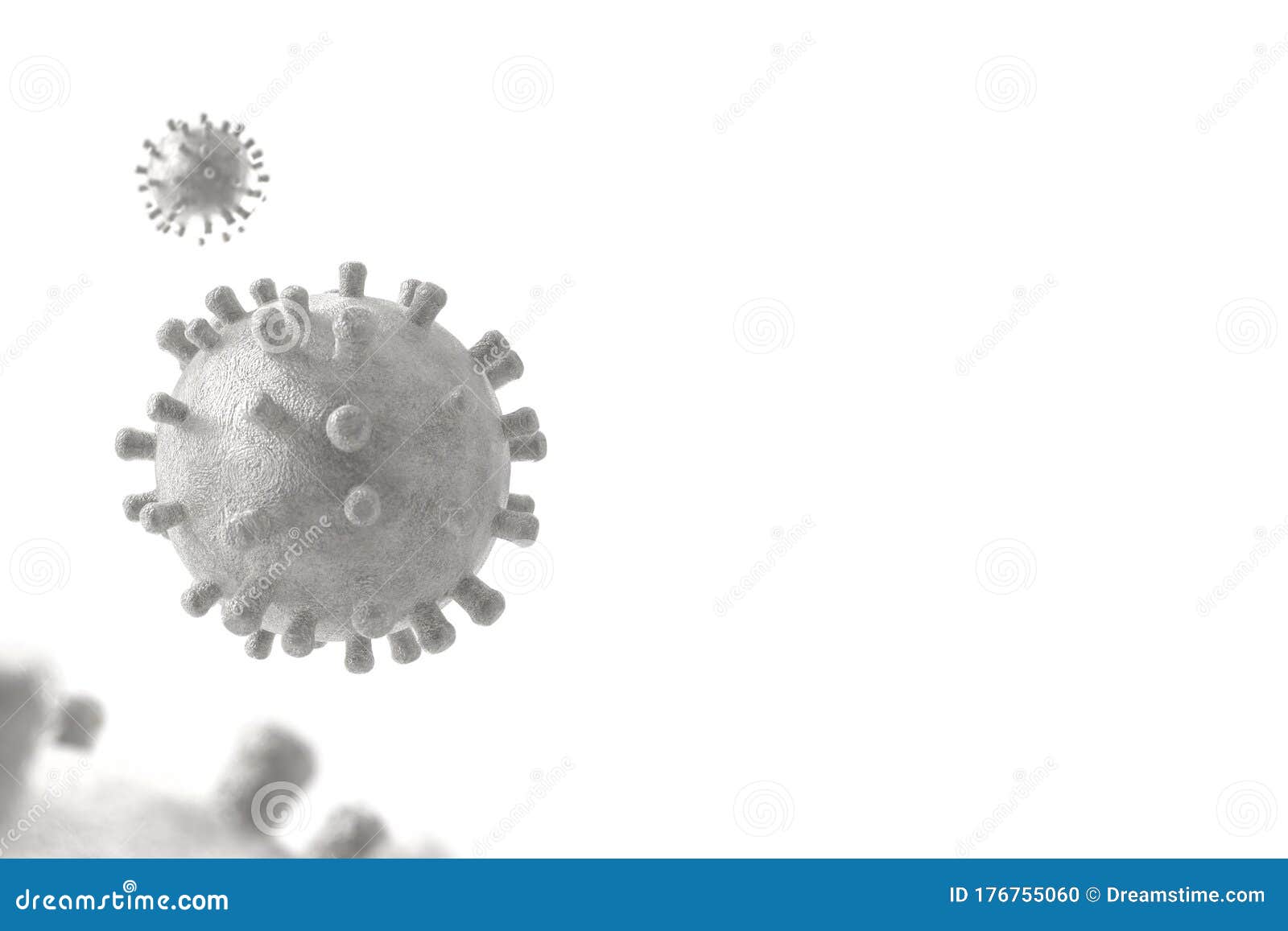 Covid-19 - Coronavirus Neutral Gray - Virology Concept White Background ...